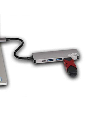 Onten OTN 9602 Hub 5 in 1 Type C To USB 3.0->TechPanda.pk